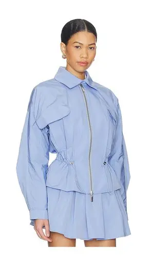 SELMACILEK Cropped Ripstop Jacket With Drawstring Waist