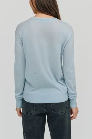 KATHRYN MCCARRON Marguerite Paper Thin Cashmere Sweater - Blush