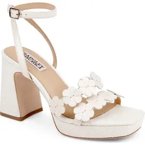 Badgley Mischka Waverly Platform Sandals - Cream Leather