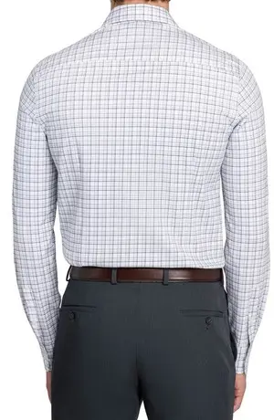 W.R.K Slim Fit Plaid Reworked Dress Shirt - White/grey
