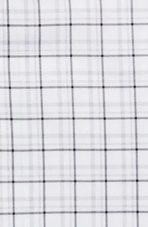 W.R.K Slim Fit Plaid Reworked Dress Shirt - White/grey