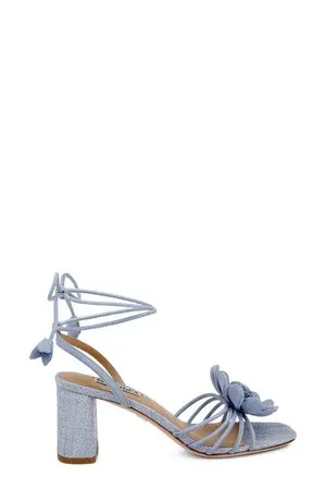 Badgley Mischka Wallflower Ankle Wrap Sandal - Aqua Suede