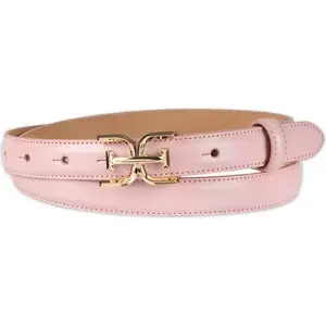 Sam Edelman Feather Edge Patent Leather Belt - Pink