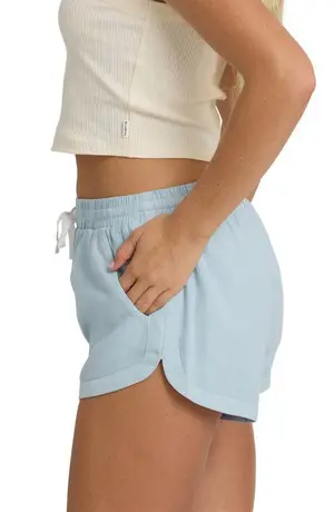 BILLABONG Drawstring Dolphin Hem Shorts - Washed Chambray