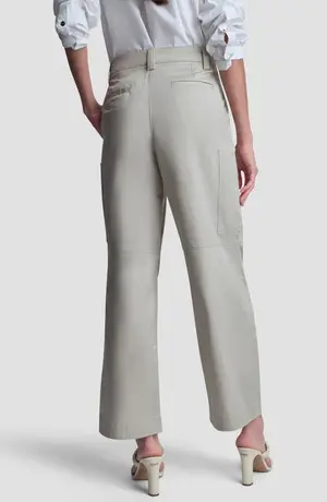 Dkny Stretch Cotton Poplin Cargo Pants - Pebble
