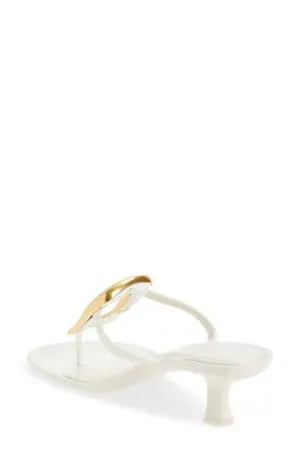 Jeffrey Campbell Linq Up Slide Sandals - Cream Gold