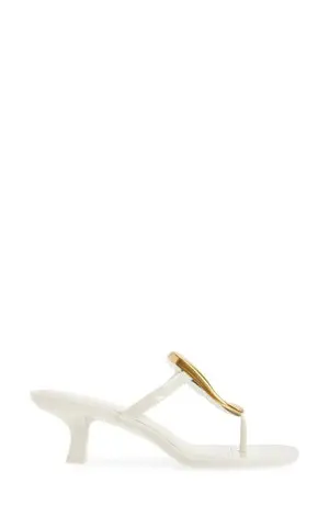 Jeffrey Campbell Linq Up Slide Sandals - Cream Gold