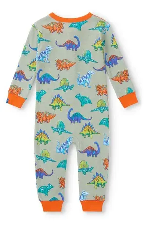 HATLEY Dino Party Organic Cotton Zip Romper