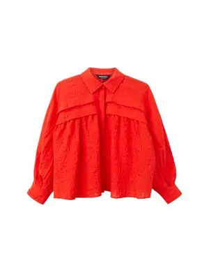 Whistles Textured Frill Detail Blouse