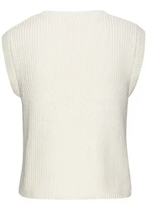 LASCANA Sleeveless Button-down Sweater Vest
