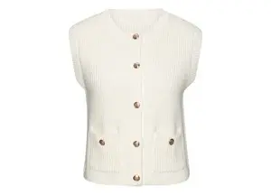 LASCANA Button Down Sweater Vest With Novelty Buttons