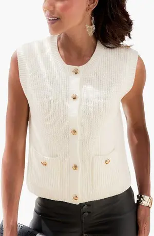 LASCANA Sleeveless Knit Sweater Vest