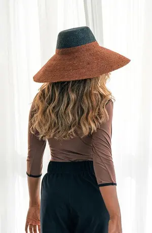BRUNNA.CO The Riri Duo Jute Straw Hat - Burnt Sienna