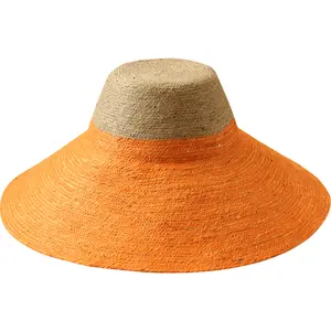BRUNNA.CO Riri Duo Jute Straw Hat - Orange
