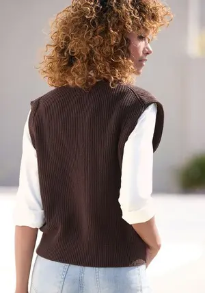 LASCANA Button Detailed Sweater Vest