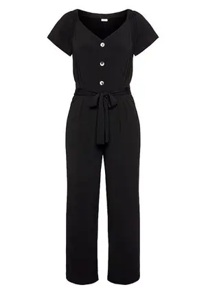 LASCANA Button Detail Culotte Jumpsuit