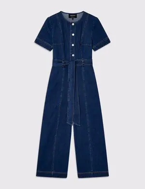 Whistles Button Down Jumpsuit - Denim