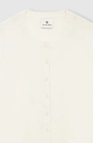 ANINE BING Gracie Cashmere Cardigan - Cream