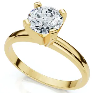 BLISS DIAMOND 3/4ct Solitaire Round Cut Lab Grown Diamond Engagement Ring 14k Gold - 14k Yellow Gold