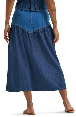 Wrangler Western Tiered Midi Skirt
