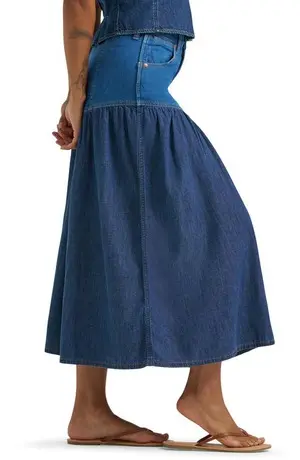 Wrangler Western Tiered Midi Skirt