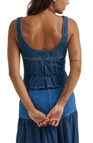 Wrangler Pleated Denim Corset Tank