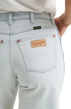Wrangler Cowboy Cutoff Denim Longline Shorts - Sugar