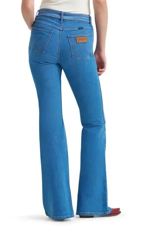 Wrangler Belted Flare Leg Jeans