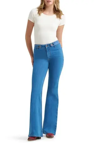 Wrangler Belted Flare Leg Jeans