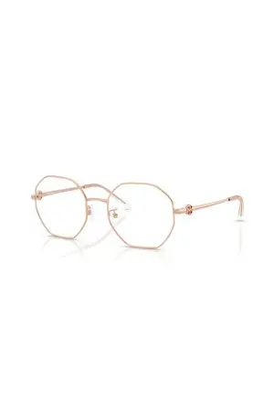 Tory Burch 52mm Irregular Full Rim Optical Glasses - Copper