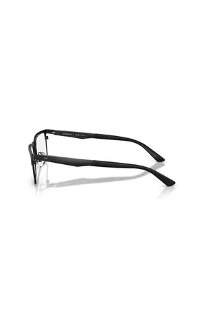 Emporio Armani 56mm Rectangle Eyeglasses - Black