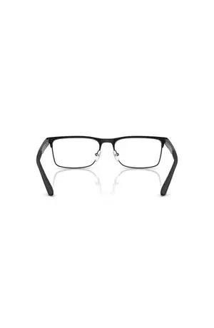 Emporio Armani 56mm Rectangle Eyeglasses - Black