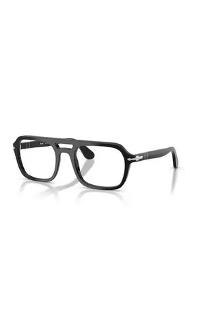 Persol 56mm Square Full Rim Eyeglasses - Black