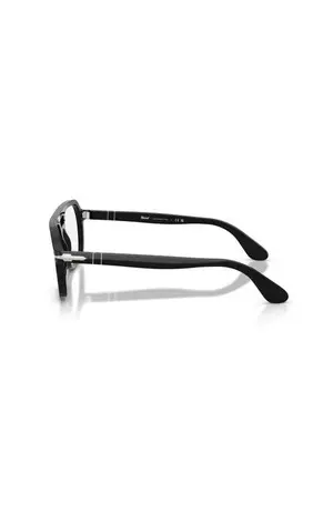 Persol 56mm Square Full Rim Eyeglasses - Black