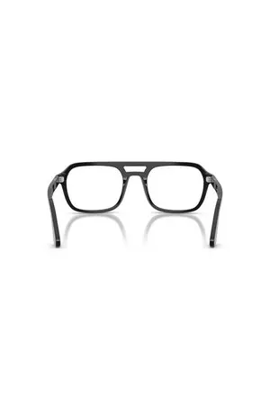Persol 56mm Square Full Rim Eyeglasses - Black