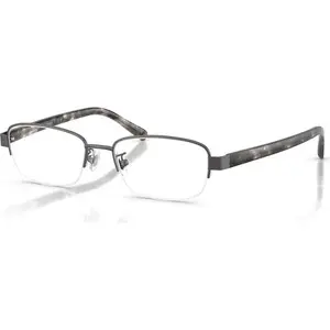 Brooks Brothers 52mm Oval Optical Eyeglasses - Grey