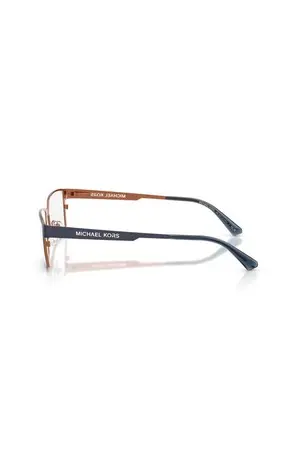 Michael Kors Rectangle Full Rim Metal Eyeglasses - Blue
