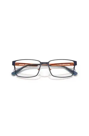 Michael Kors Rectangle Full Rim Metal Eyeglasses - Blue