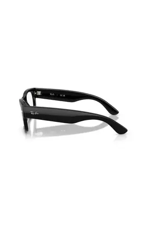 Ray-ban 52mm Square Full Rim Eyeglasses - Black