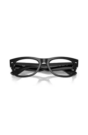 Ray-ban 52mm Square Full Rim Eyeglasses - Black