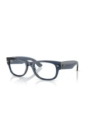 Ray-ban 52mm Square Full Rim Eyeglasses Blue