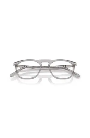 Persol 53mm Square Full Rim Optical Glasses - Grey