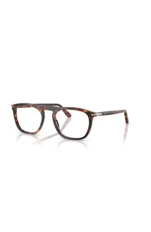 Persol 53mm Square Full Rim Optical Glasses Tortoise