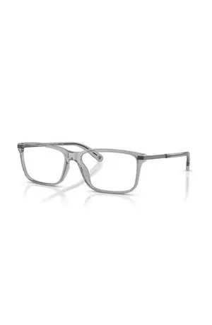 Brooks Brothers 58mm Rectangle Full Rim Eyeglasses - Grey