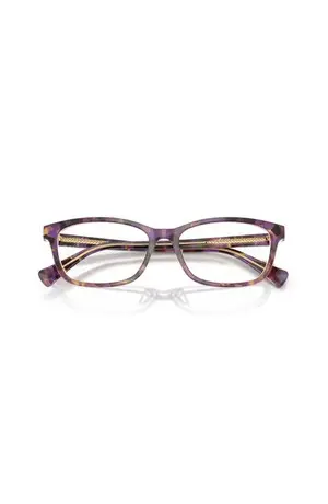 Ralph Lauren 53mm Rectangle Full Rim Eyeglasses - Tortoise
