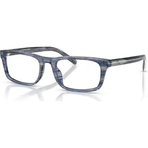 DIESEL® 52mm Rectangle Eyeglasses Blue