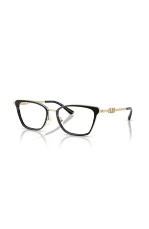 Michael Kors 49mm Rectangle Optical Glasses - Black