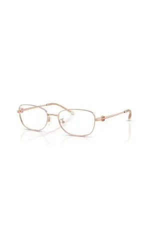 Tory Burch 53mm Rectangle Eyeglasses - Copper