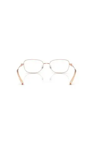 Tory Burch 53mm Rectangle Eyeglasses - Copper