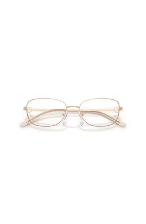 Tory Burch 53mm Rectangle Eyeglasses - Copper